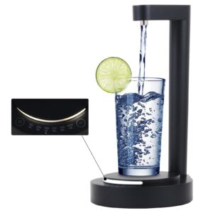 led bedside water dispenser,desktop water bottle dispenser,new upgrade led light and touch buttons, portable 5 gallon water dispenser,with 7 levels pumping and light,suitable for home, office,