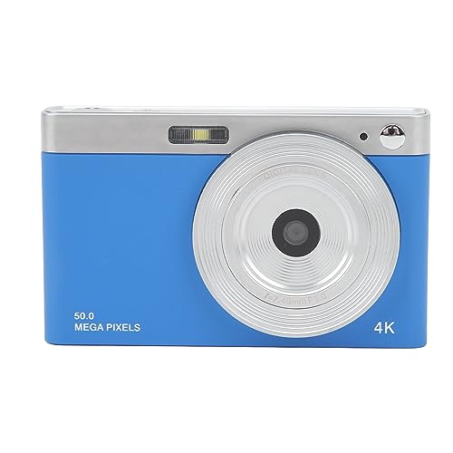 HD Digital Camera, Builtin Fill Light, 750mAh Rechargeable Battery, 16X Zoom Digital Camera, 2.88 Inch Screen, 50MP AntiShake Outdoor (Blue)