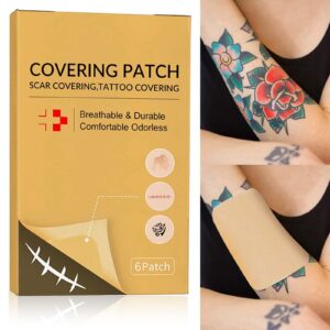 Tattoo Cover Up, Ultra-Thin Tattoo Cover Up Tape, Breathable and Waterproof Skin Concealing Tape, 6 Pcs