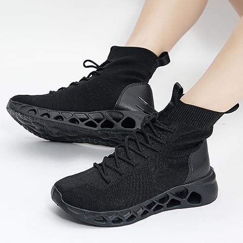 Women’s Breathable Safety Shoes Comfortable Utility Non Slip Walking Running Shoes Adult Fashion Sneakers Black