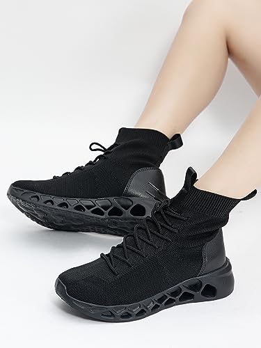 Women’s Breathable Safety Shoes Comfortable Utility Non Slip Walking Running Shoes Adult Fashion Sneakers Black