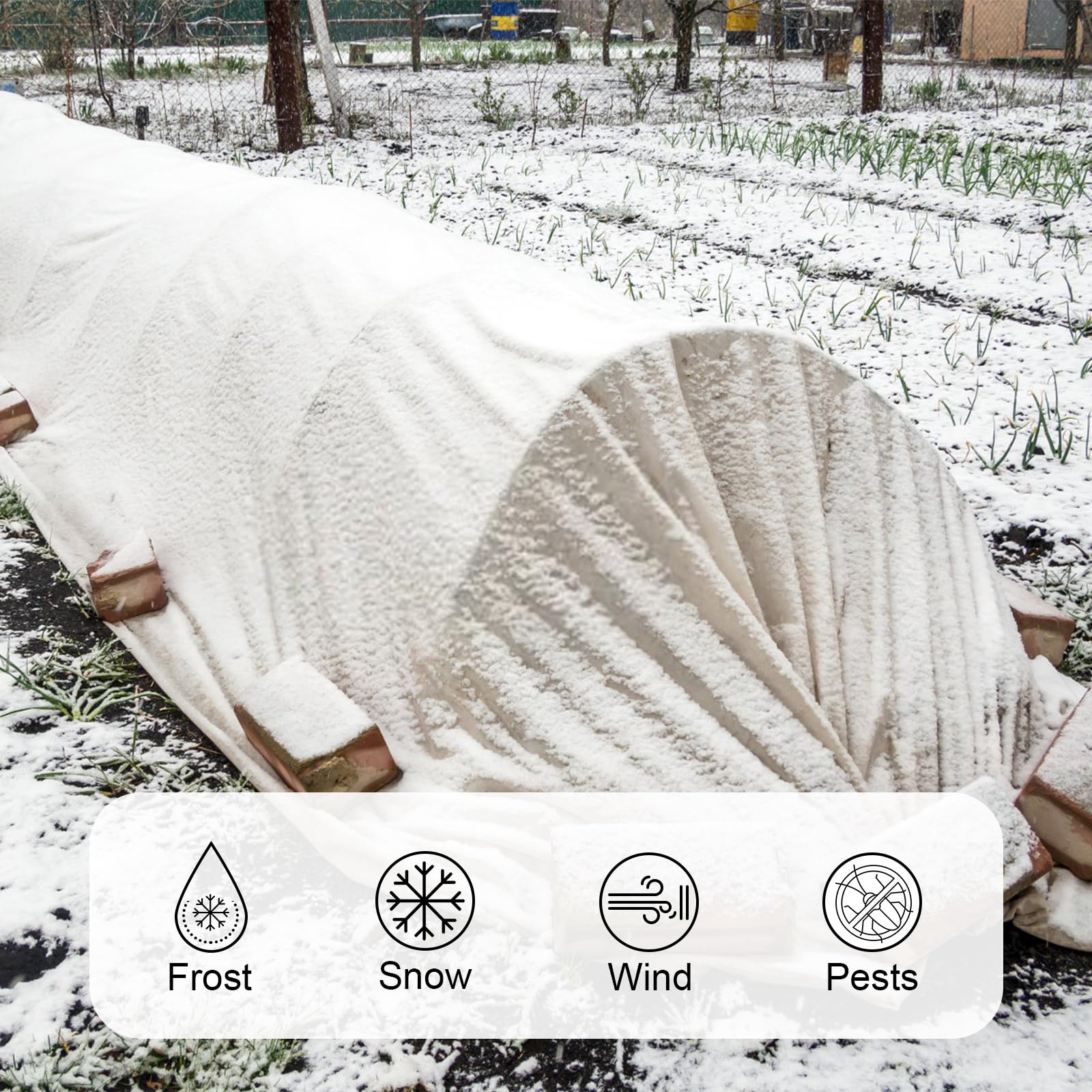 Cookmaster Plant Covers Freeze Protection, 10x33FT Frost Cloth Plant Freeze Protection, Garden Floating Row Covers for Raised Beds/Vegetables Insect/Winter Frost