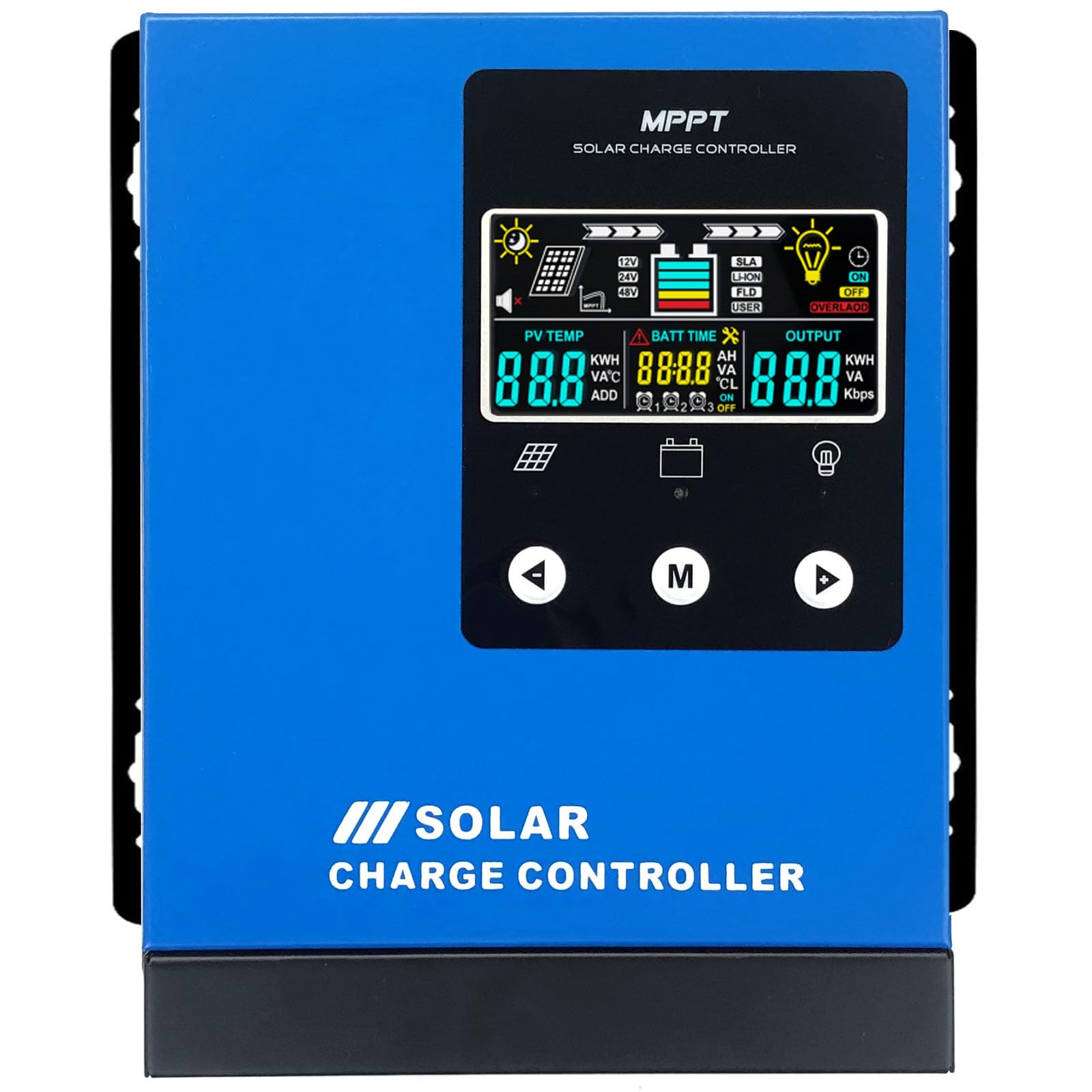 60A MPPT Solar Charge Controller 12V/24V/36V/48V Auto,Solar Charger Regulator Intelligent Regulator Support Wide Range of Batteries