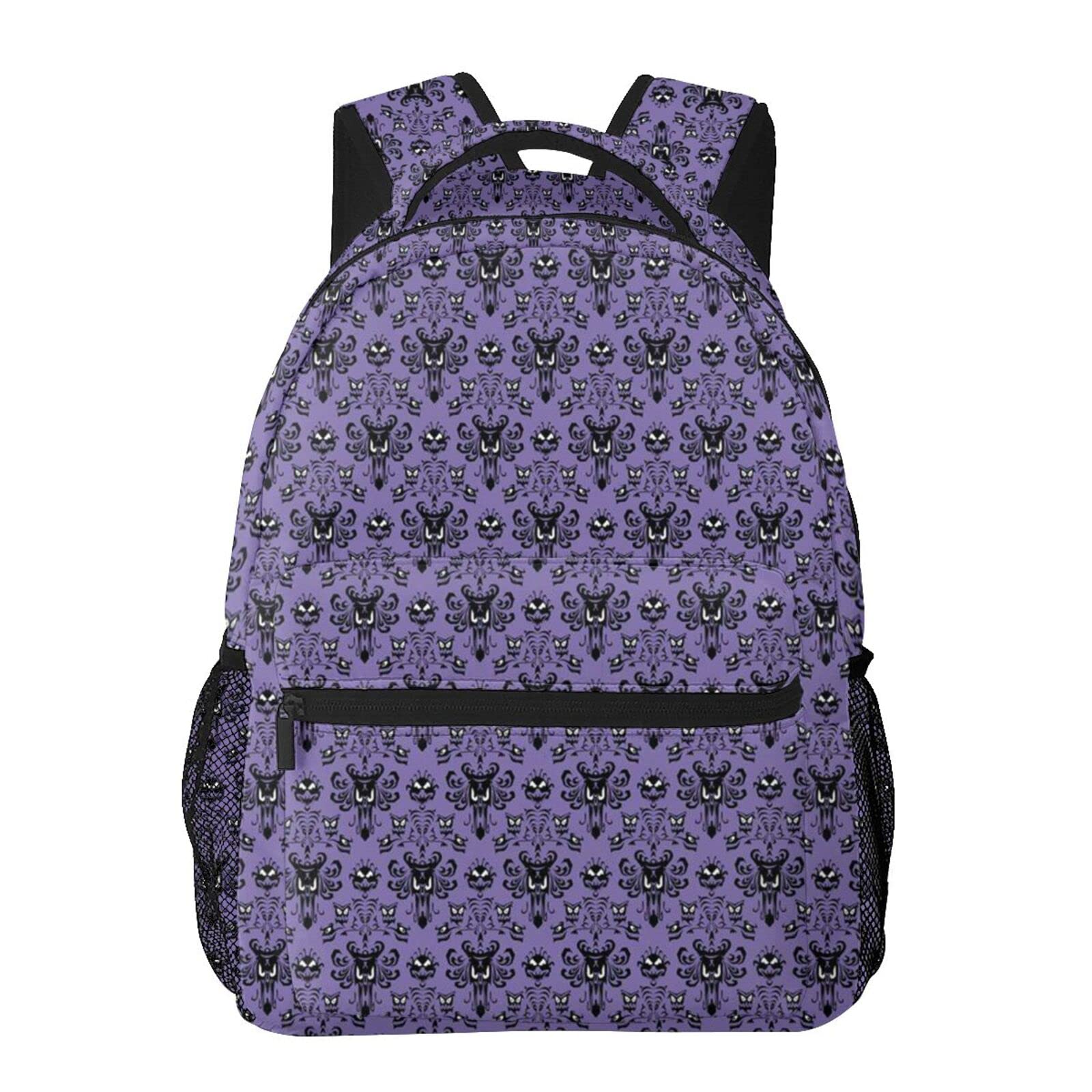 BONDIJ Haunted Mansion Unisex Large Backpack Lightweight Canvas Bag Cute Travel Backpacks