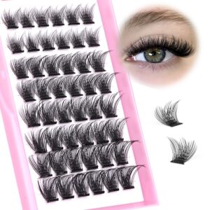 self adhesive eyelashes lash clusters diy eyelash extensions 48pcs self adhesive individual lash extensions cd curl eyelash clusters lashes