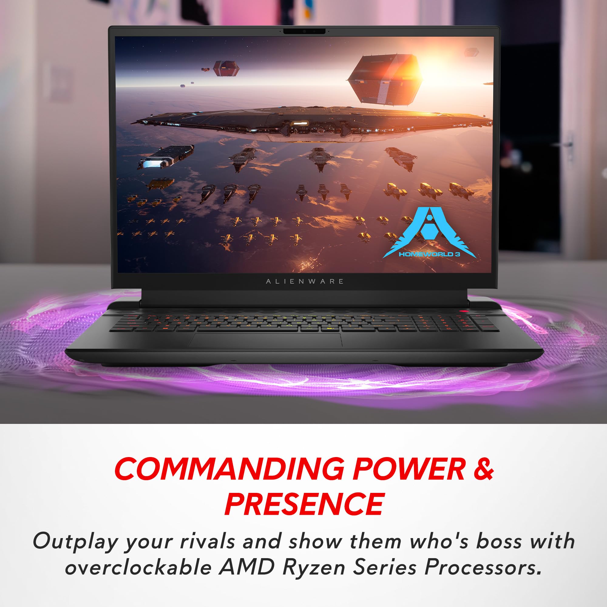 Alienware m18 AMD Gaming Laptop - 18-inch FHD+ (1920 x 1200) 480Hz 3ms Display, AMD Ryzen 9-7845HX, 32GB DDR5 RAM, 1TB SSD, NVIDIA GeForce RTX 4080 GDDR6, 1-Year Premium Support - Dark Metallic Moon