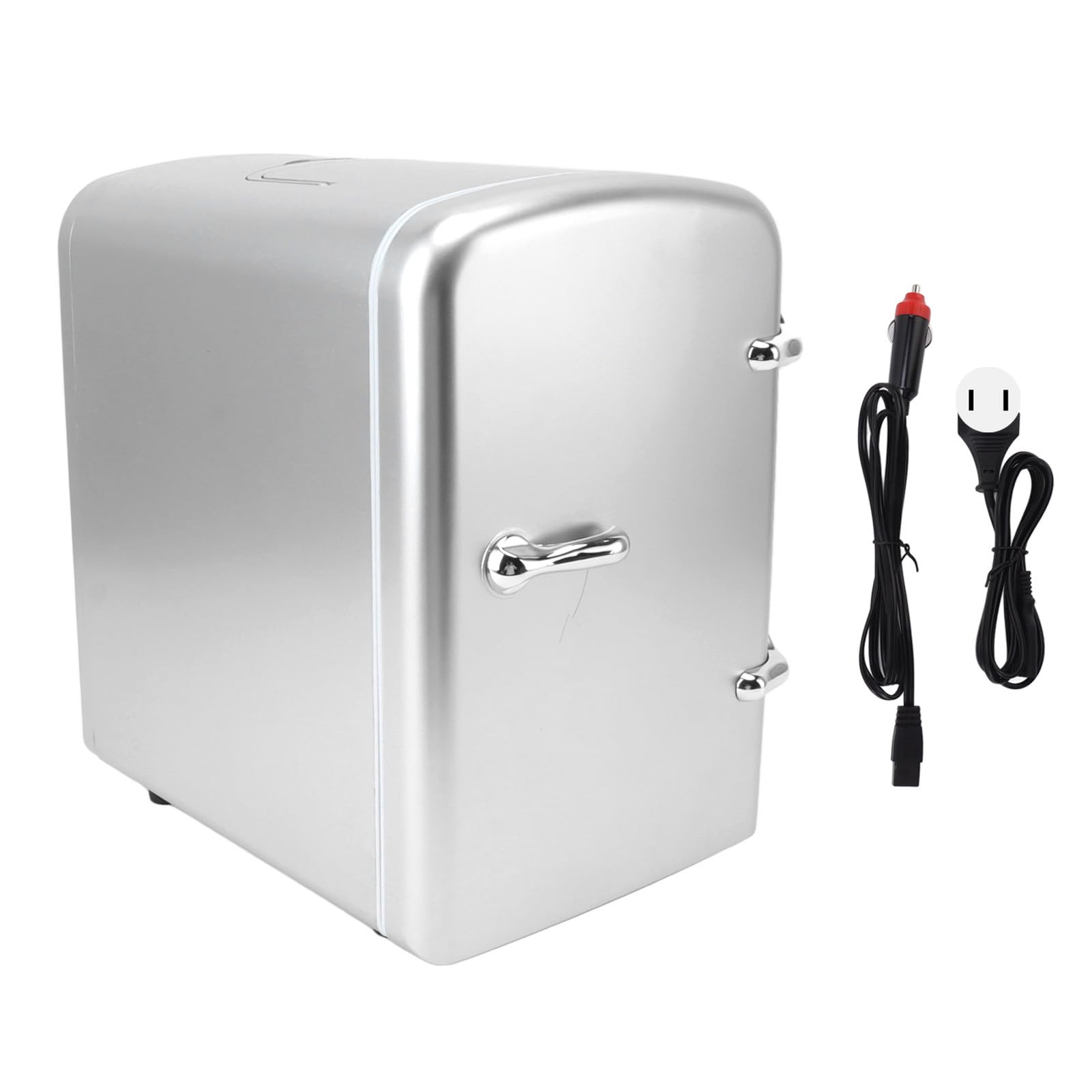 Diydeg Mini Fridge, 4L 6 Can Portable Cooler and Warmer Small Refrigerator for Bedroom, Personal Skincare Fridge for Cosmetics, Beverage, Foods, Dorm, Travel & Car, DC12V AC100-240V (US