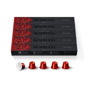 nespresso capsules originalline, ispirazione napoli, dark roast coffee pods, 50-count espresso coffee pods