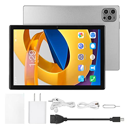 ciciglow 10.1 Inch HD Tablet Multifunction 6GB RAM 64GB ROM 8 Core MTK6750 Chip Tablet PC for 11 US Plug 110-240V (Gray)