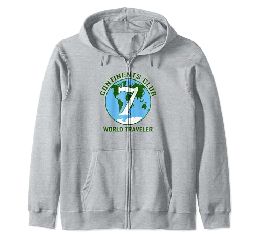 7 Continents World Traveler Club Zip Hoodie