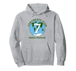 7 continents world traveler club pullover hoodie