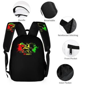 Lion Reggae Jamaica Travel Laptop Backpack Durable Computer Bag Daypack for Men Women