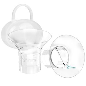 cregear 2pcs flange insert 21mm suitable for medela/spectra/tsrete/momcozy s9/s9 pro/s10/s12/s12 pro wearable breast pump flange/shields, reduce 24mm nipple tunnel down to 21mm