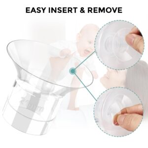 CreGear 2PCS Flange Insert 21mm Suitable for Medela/Spectra/Tsrete/Momcozy S9/S9 Pro/S10/S12/S12 Pro Wearable Breast Pump Flange/Shields, Reduce 24mm Nipple Tunnel Down to 21mm