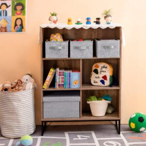 GRANNY SAYS Bundle of 4-Pack Cube Storage Bins for Organizing & 3-Pack Fabric Storage Bins