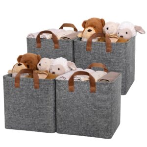 GRANNY SAYS Bundle of 4-Pack Cube Storage Bins for Organizing & 3-Pack Fabric Storage Bins