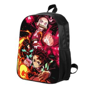 LOBOYA 17 Inch Laptop Backpack Fashion Durable Hiking Backpack Lightweight Anime Casual Daypack for Adult Fan Gifts