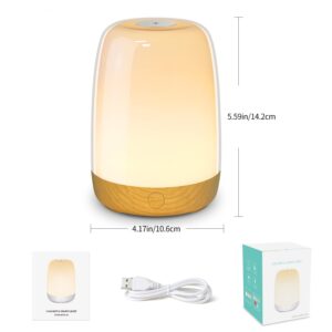 Dremkit Night Light,Nursery Night Light for Baby,Rechargeable Kids Nightlight,Touch Night Lamp for Breastfeeding,Newborn and Toddlers Bedrooms,Wood Grain