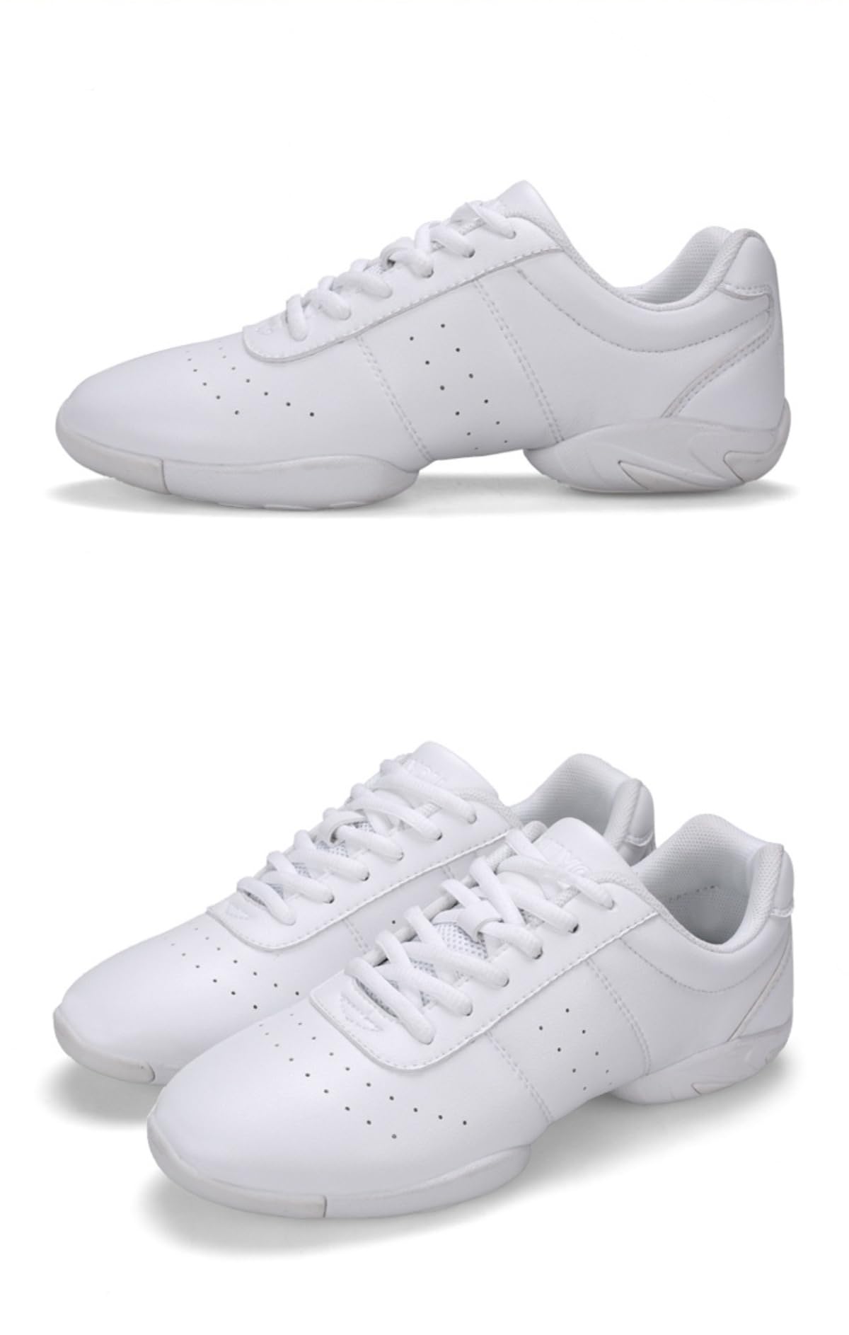 Fenlogft Women Ultra Comfortable Aerobic Cheer Sport Shoes - Training Competition Cheerleading Sneakers for Adults and Youth Girl (7,White)