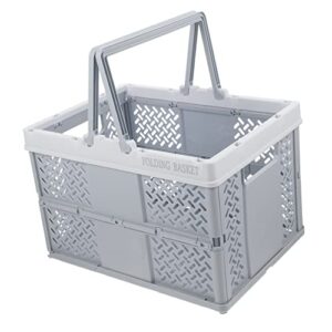 Yardwe 4pcs Picnic Basket Stacking Basket Collapsible Crates for Storage Space Saving Hamper Folding Storage Crate Grocery Crate Fruit Container Camping Bin Pp Small Item Foldable