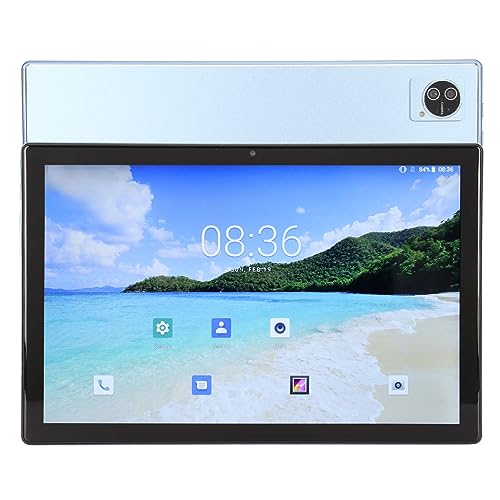 HEEPDD 2 in 1 Tablet, 100-240V 10.1in Tablet 8G RAM 256G ROM 8 Core 2.4GHz 5G WiFi Connection with Travel Case (US Plug)