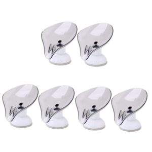 stobaza 6 pcs soap box electric shower sponge dish brackets for shelves foam hand soap dispenser leaf soap dish bathroom soap container wall to rotate desktop plastic big sucker