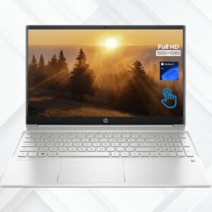 hp newest pavilion business laptop, 15.6" fhd touchscreen, intel core i5-1235u (beats ryzen 7 7730u), 32gb ddr4 ram, 1tb pcie m.2 ssd, win11 pro, wi-fi 6, fingerprint reader, backlit keyboard, silver