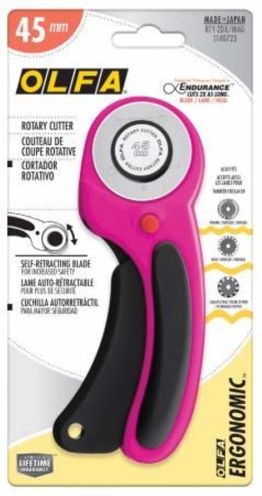 Rotary Cutter 45mm MAGENTA handle