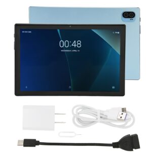 Pssopp GPS Tablet, 8 GB RAM 256 GB ROM Smart Tablet Dual Speakers Resolution 1960X1080 with USB Cable for Video Reading (Blue)