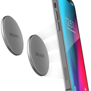 ENCASED Magnetic Mount-Anywhere iPhone Disks (2 Pack) Designed for MagSafe, Stick On Phone Holder - Great for Car, Home, Office, RV and More (Adhesive Backed / 0.15" Ultra Slim Design)