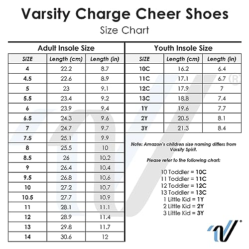 Varsity Spirit Charge Cheer Shoes - Women's Size 7.5 White