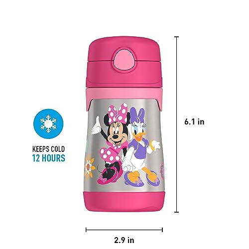 THERMOS Vacuum Insulated Stainless Steel 10oz Straw Bottle, MINNIE MOUSE