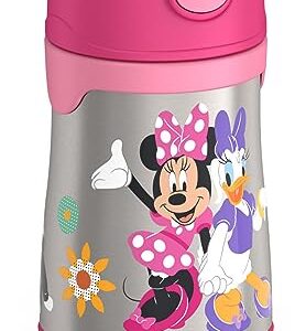 THERMOS Vacuum Insulated Stainless Steel 10oz Straw Bottle, MINNIE MOUSE