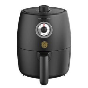 dragonball air fryer 2 qt, retro air fryer with quick set time, small air fryer for two people, non toxic, nonstick and dishwasher-safe, mini air fryer 2 quart, black