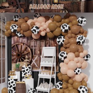 Western Cowboy Birthday Party Decorations, 164PCS Cowboy Birthday Party Supplies Including Western Backdrop, Cowboy Balloon Arch/ Garland Kit, Western Tabblecloth, Birthday Banner for Men