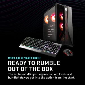 MSI Aegis ZS Gaming Desktop, AMD Ryzen 7 7700, GeForce RTX 4060, 16GB RAM, 1TB SSD, RGB Fan Cooling, Wi-Fi 6E, Keyboard & Mouse Included, DIY Friendly, Windows 11 Home-Adv: 7NUC-607US