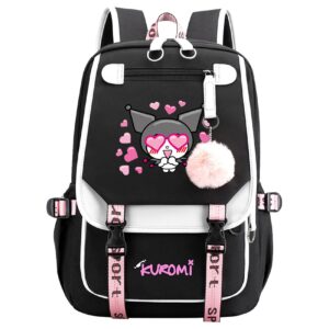 umocan bookbag with usb charger port casual laptop bag anime graphic travel daypack