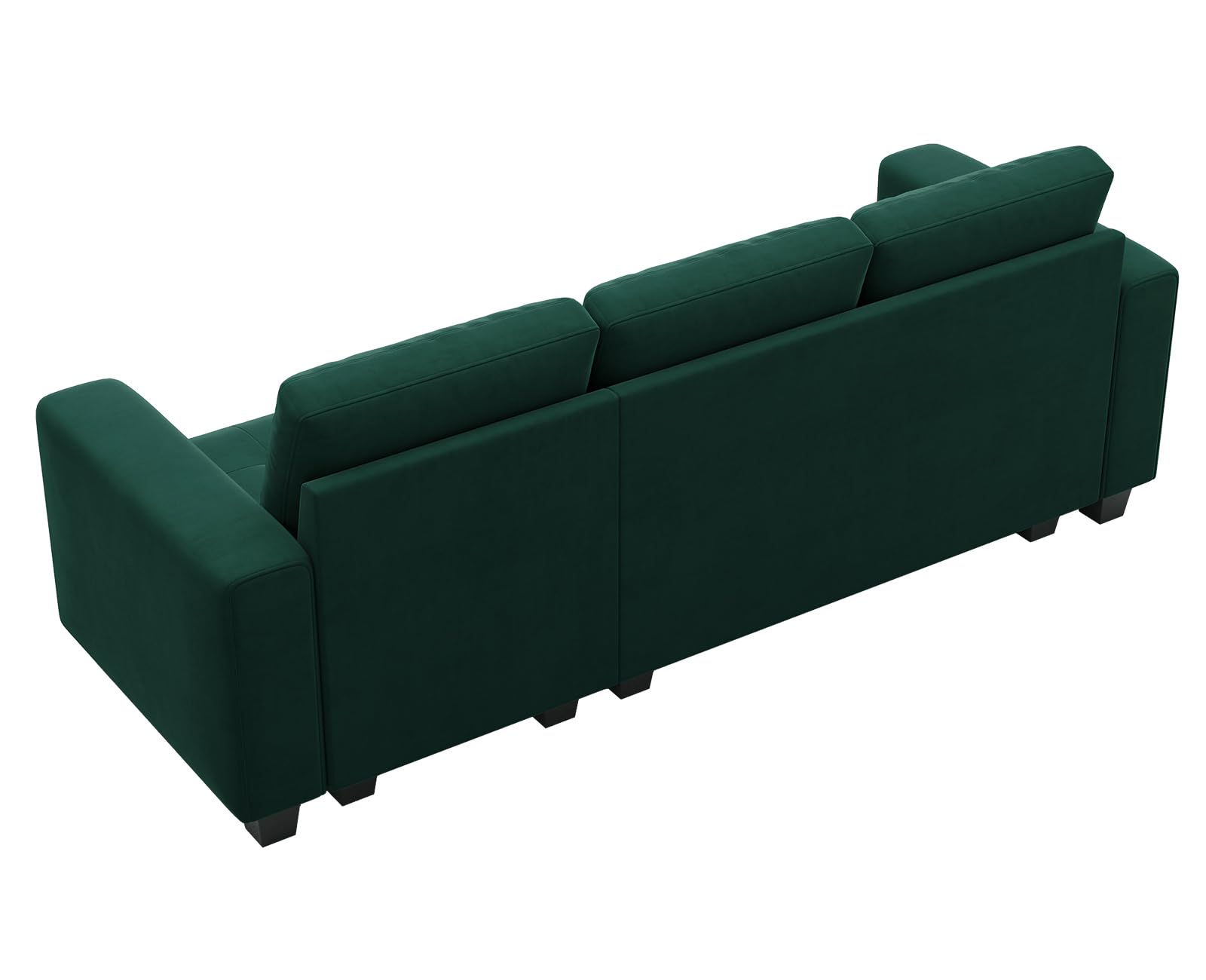 Belffin Velvet Modular Sofa Couch 3 Seater Sofa Couch for Living Room Green