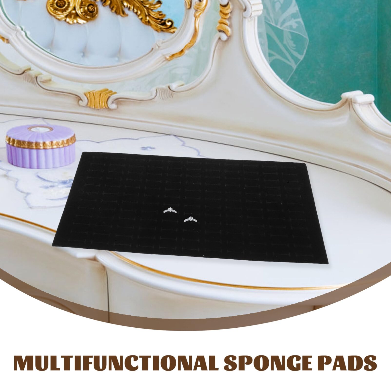 Alipis jewelry sponge pad jewelry insert display mat earrings showcase trays jewelry foam inserts stackable jewelry trays travel accessories ring holder for jewelry mosaic earring holder