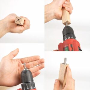 Toolcool Dowel Maker Accessories Stock Holder Screw Nail Drill Adapter Use to Attach Stock to The Drill