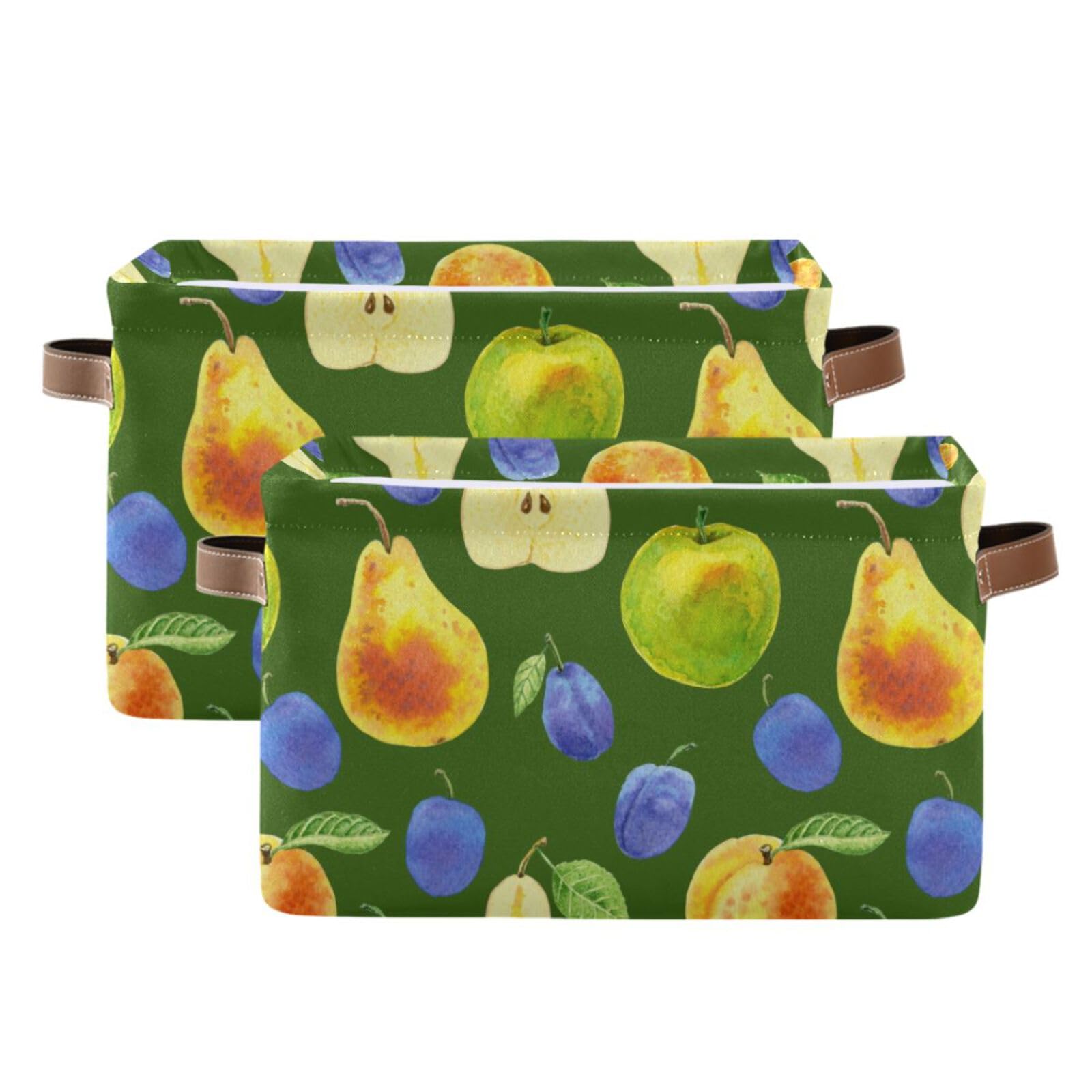 FRODOTGV Beautiful Pear Storage Containers Foldable Foldable Storage Bins Storage Containers for Shelves Shelves Shelves 1 Pack