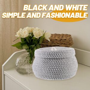 Alipis Hamper Basket Cosmetics Storage Holder Sundries Container Wardrobe Sundries Organizer Home Storage Container Sundry Storage Holders Sundries Holder Snack Cotton Rope Key