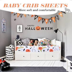 Suyfhdc Crib Sheets for Girls, Baby Sheets Fitted Crib Sheet, Soft Breathable Microfiber Fits Standard Size Crib 28in x 52inchs