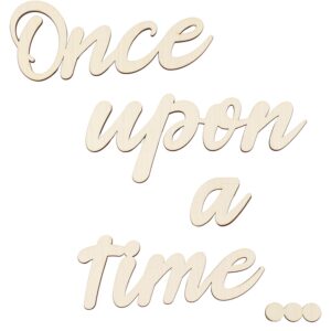 once upon a time sign nursery decor once upon a time wood sign wall decor for reading corner kids room family bookshelf home décor birthday present diy decoration