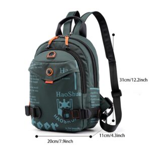 FASNAHOK Waterproof Crossbody Bag for Women Men Multipurpose Sling Backpack Shoulder Bag for Travel Hiking Daypack Black