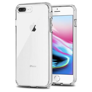 tenoc phone case compatible with iphone 7 plus & iphone 8 plus, clear case non-yellowing protective bumper hard back cover for 5.5 inch