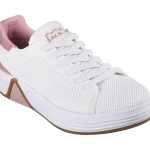 Skechers Women's Alpha Cup-CORELY Sneaker, White/Pink, 9.5