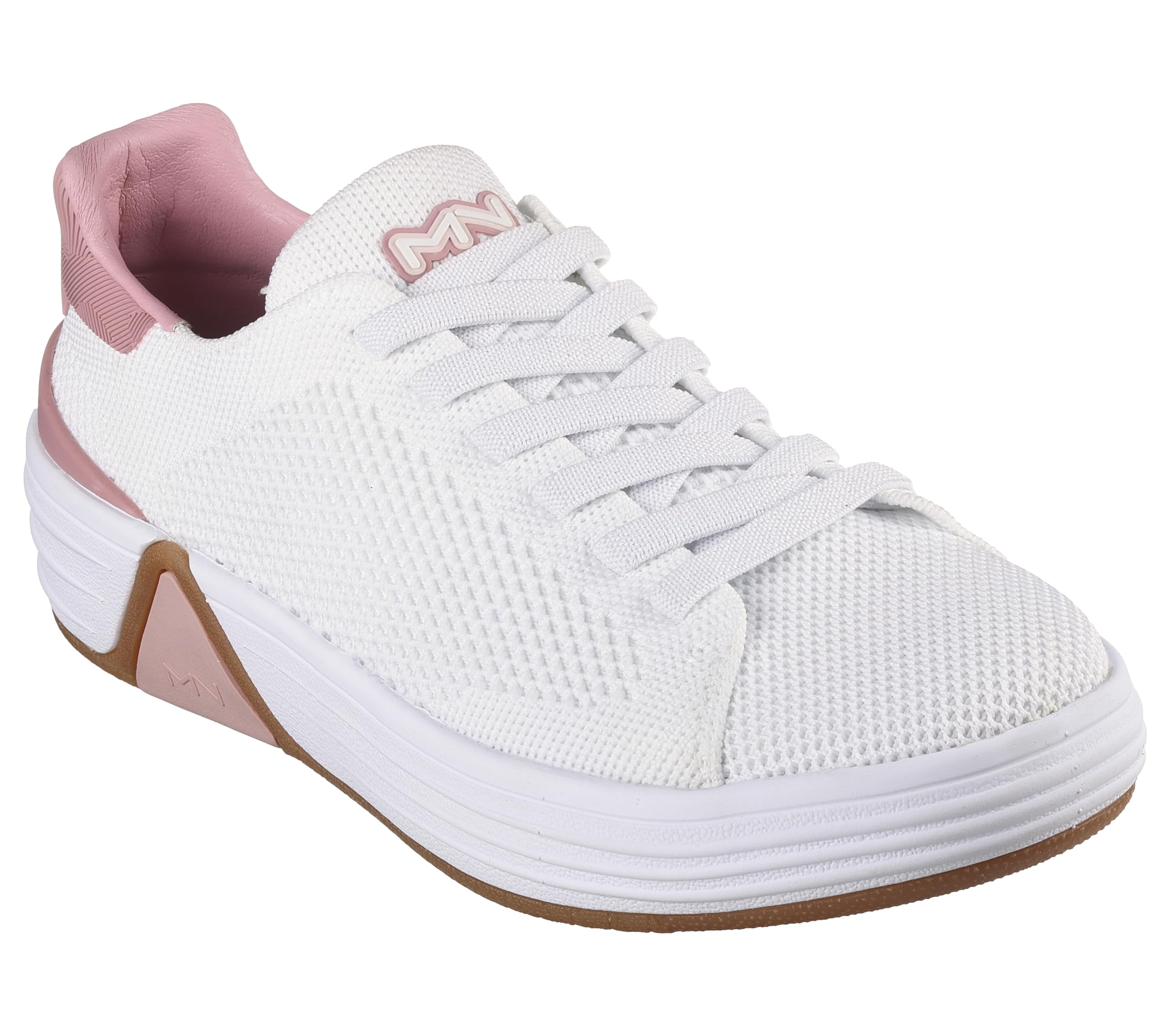 Skechers Women's Alpha Cup-CORELY Sneaker, White/Pink, 9.5