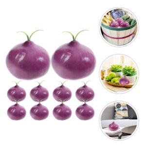 SAFIGLE 10pcs Home Decor Onion Fake Vegetable Model Desktop Decor Vegetable Photo Props Simulation Vegetables Decor False Food Model Artificial Vegetable Decor Foam Fake Fruit Pretend