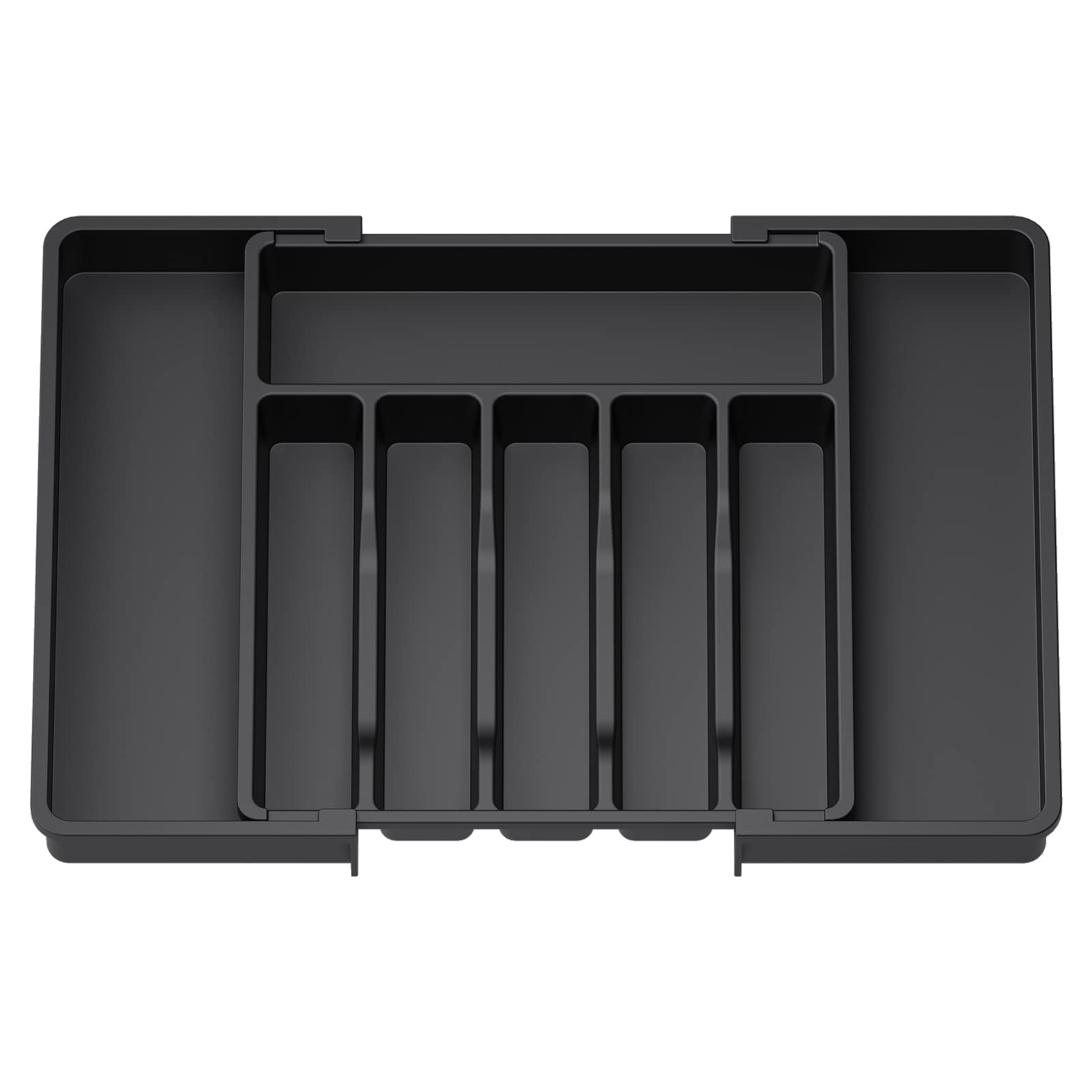 Lifewit Silverware Drawer Organizer, Expandable Utensil Tray for Kitchen, 5 Pack Drawer Dividers Plastic 4" High, 11-17" Adjustable Drawer Organizers